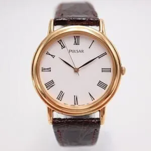 Pulsar | Accessories | Pulsar By Seiko Gold Tone 34mm Unisex Roman ...